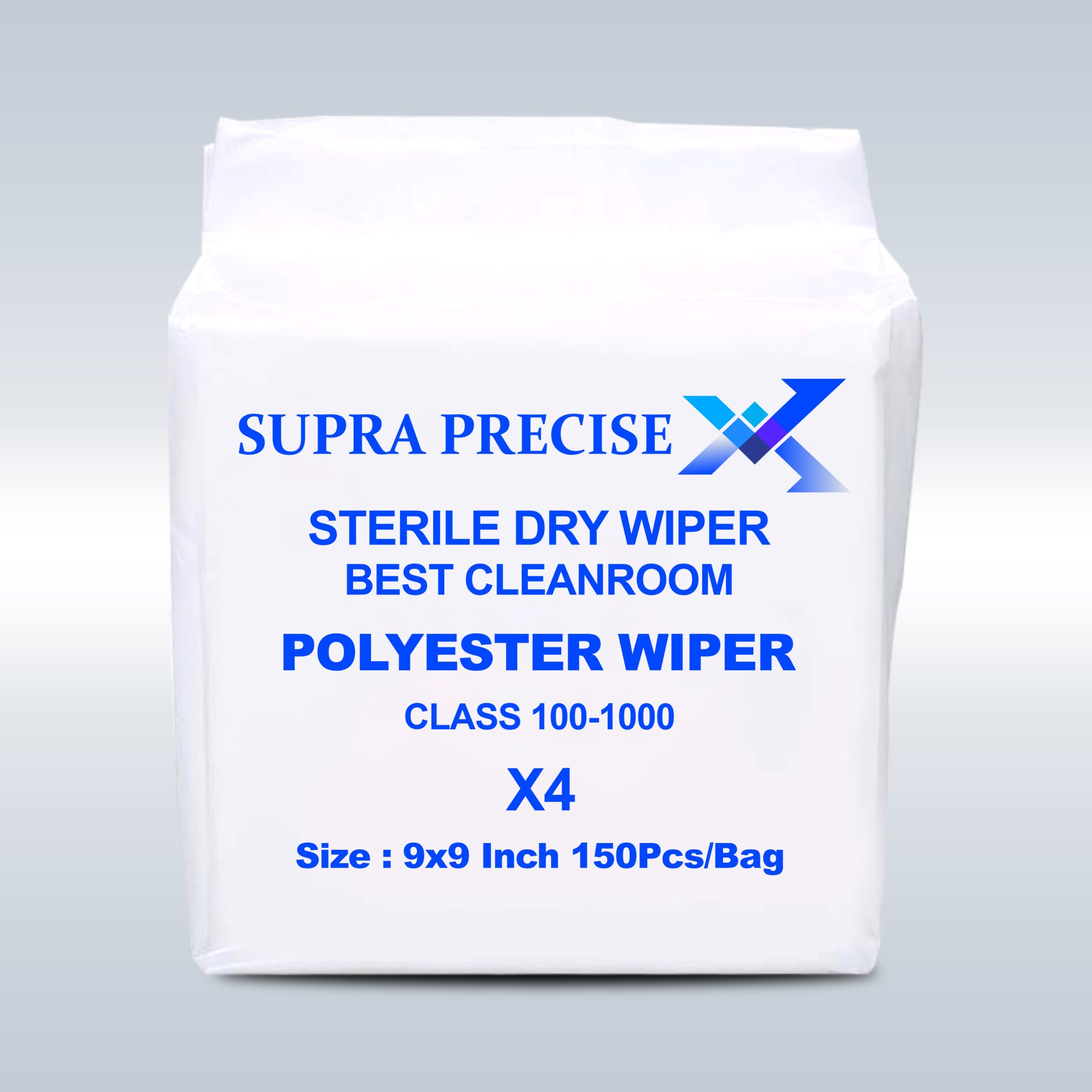 Sterile Dry Polyester Wiper X4 9×9 Inch - baobaothailand
