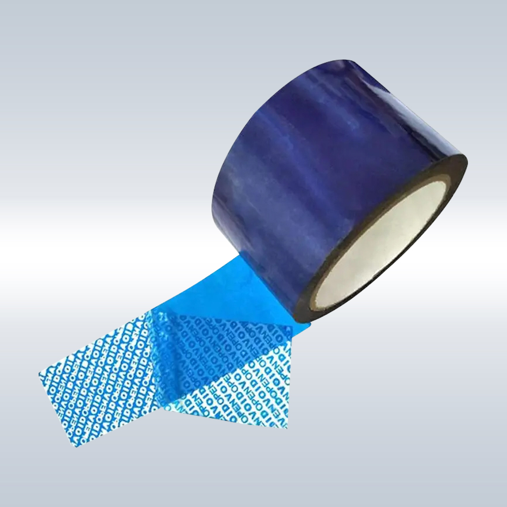 Blue Tamper Evident Tape - baobaothailand