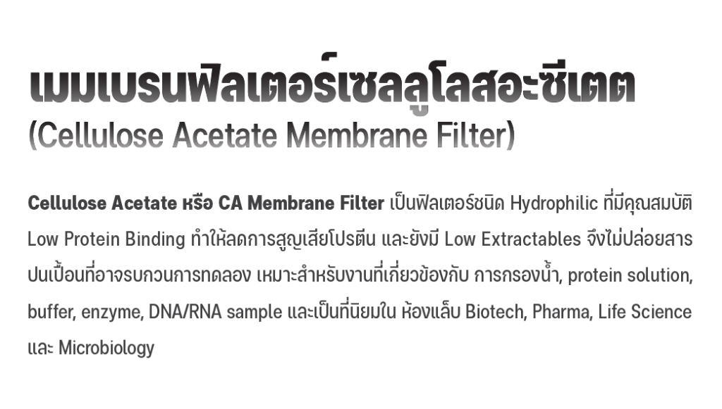 เมมเบรนฟิลเตอร์เซลลูโลสอะซีเตต CA Membrane Filter - baobaothailand