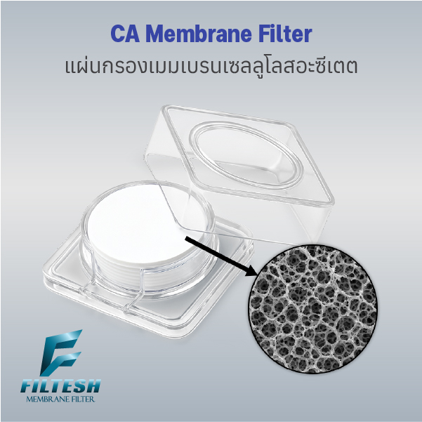 เมมเบรนฟิลเตอร์เซลลูโลสอะซีเตต CA Membrane Filter - baobaothailand